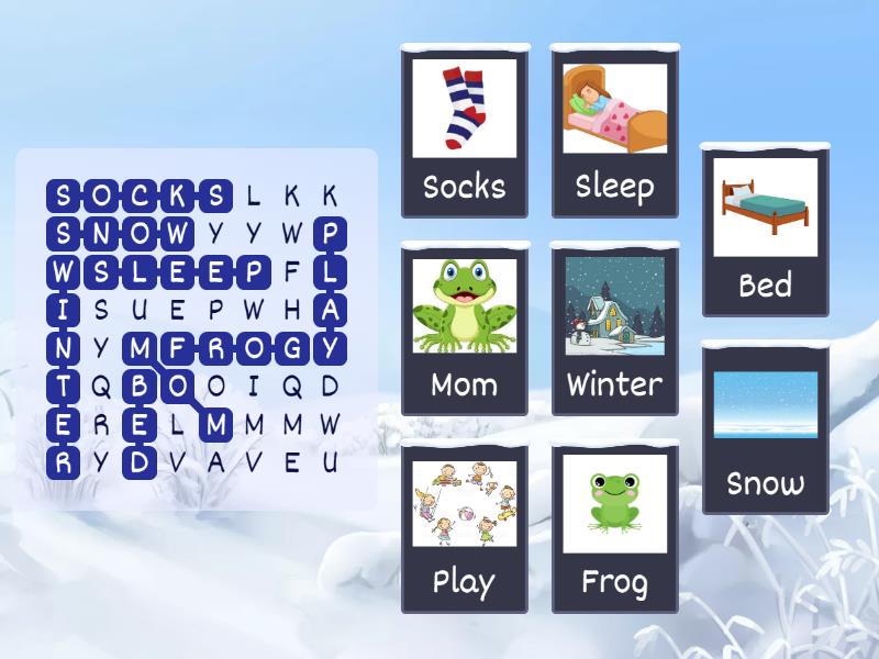 Word search - Froggy Gets Dressed - part 1 - MEIE - Wordsearch