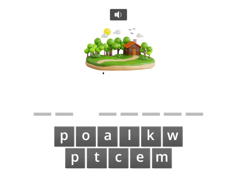 Escritura Semana 10: Lugares donde viven las personas - Spell the word