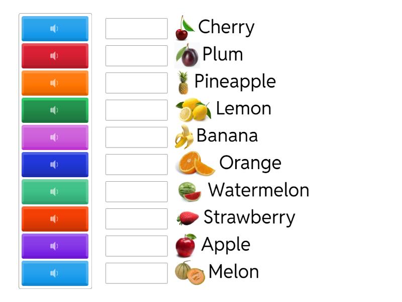 Fruits - Match up