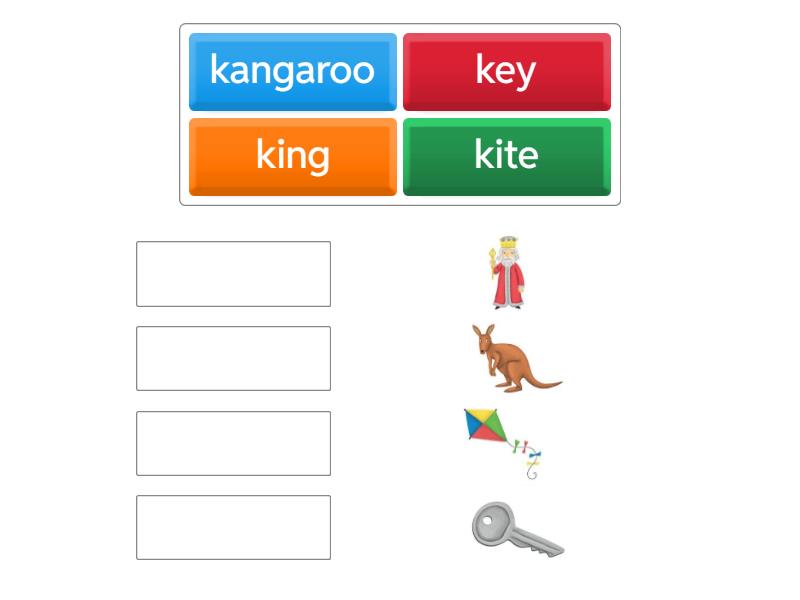 Oxford Phonics Letter Kk Matching - Match up