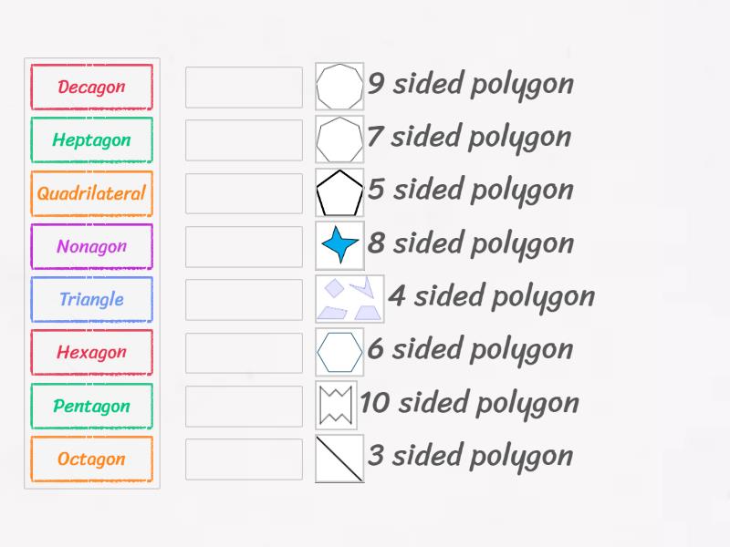 Naming Polygons - Match up
