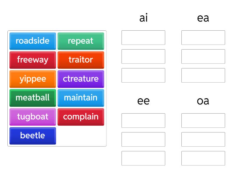 Unit 4 Week 3 Word Sort - Group sort