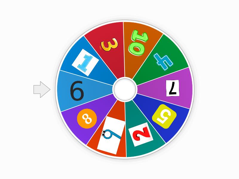 identify numbers - Spin the wheel