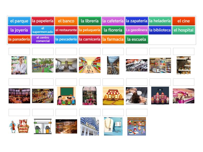 La ciudad vocabulario - Match up