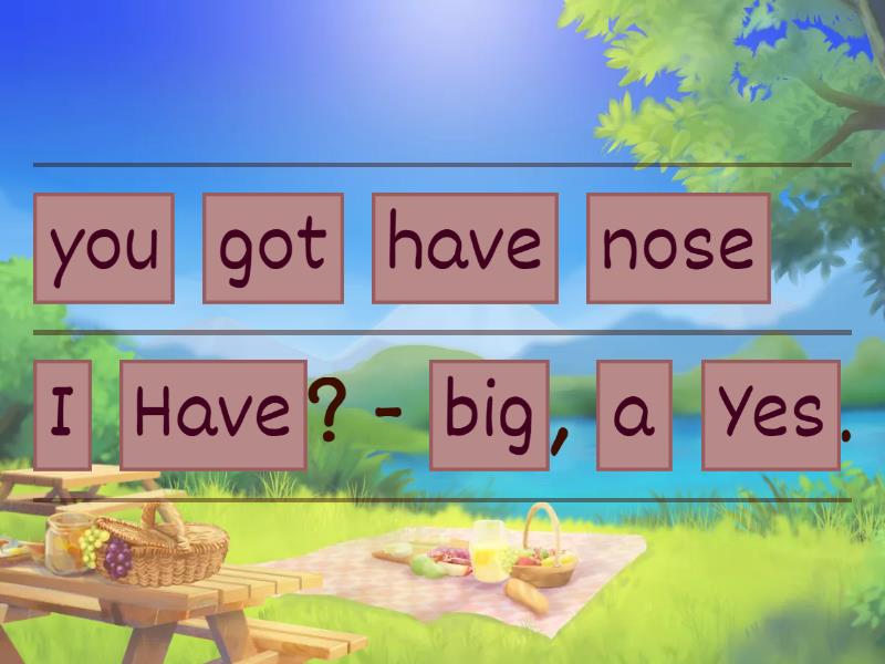 Have got (positive, negative, interrogative questions + answers) - Unjumble