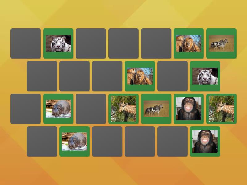 JUEGO MEMORY LOS ANIMALES - Matching pairs