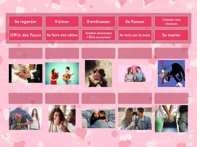 Le vocabulaire de l'amour - Match up