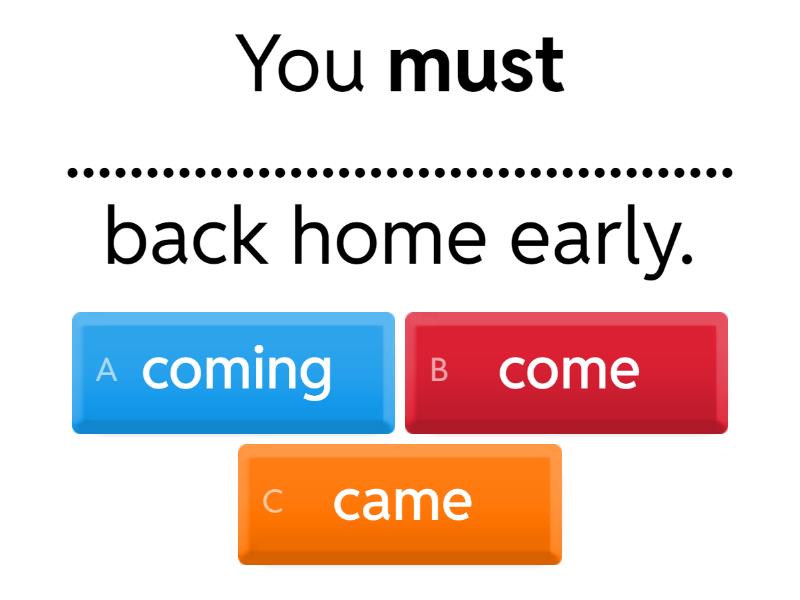 VERB FORMS AFTER MODALS (Modal Verbs) - Quiz