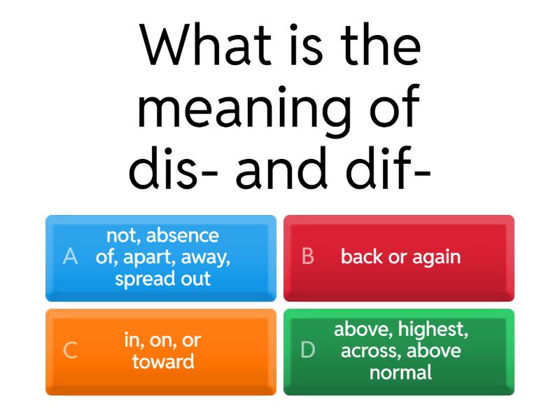 Dis- Dif- Practice - Quiz