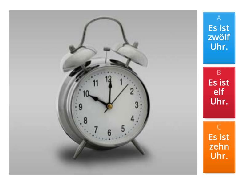 UHRZEIT Formell (1) - Quiz