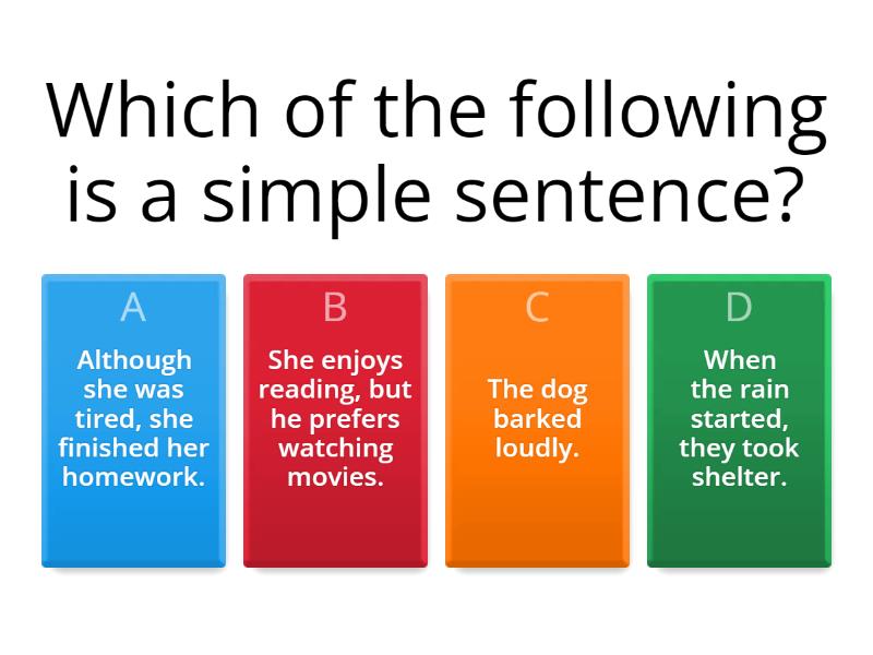 Sentence Types! - Quiz