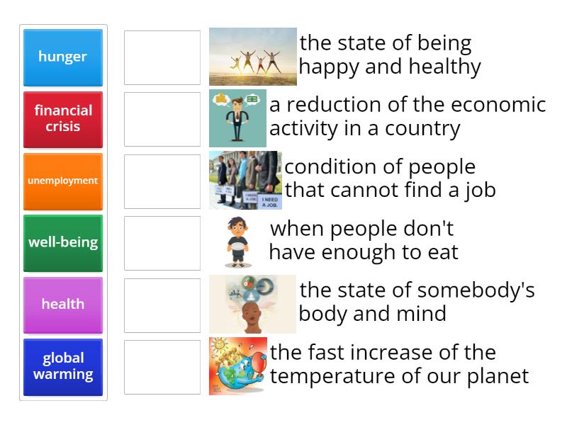 B12 - Global issues vocabulary - Une las parejas