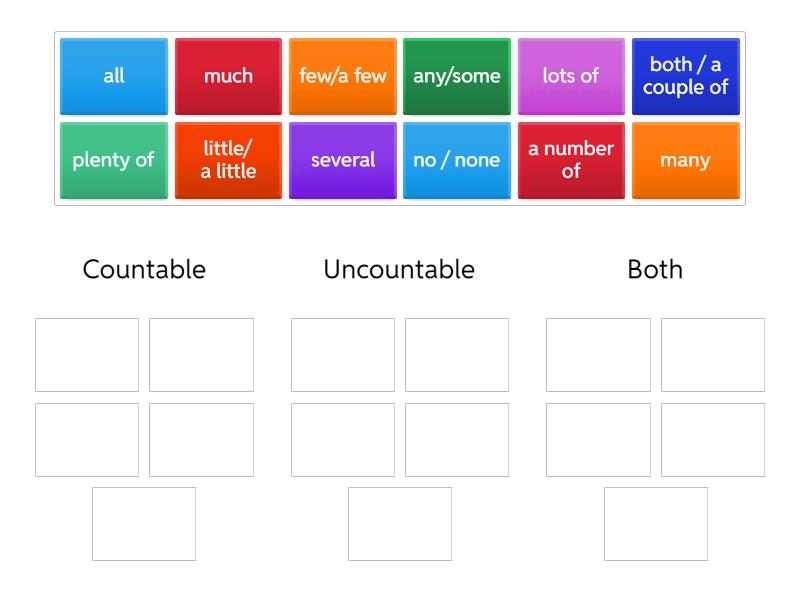Quantifiers - Group sort