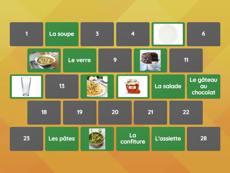 French food - Matching pairs