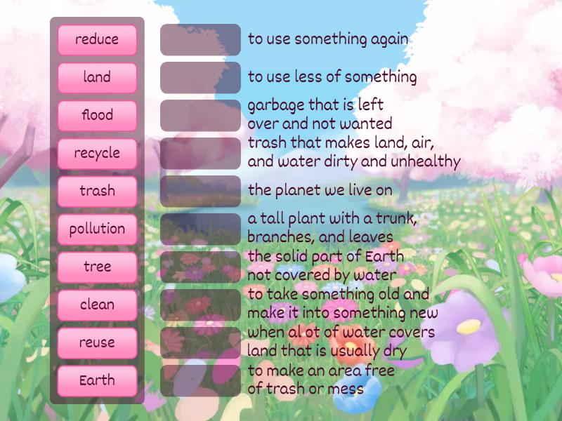 ULS 19 - Caring For Our Earth Vocabulary - Match up