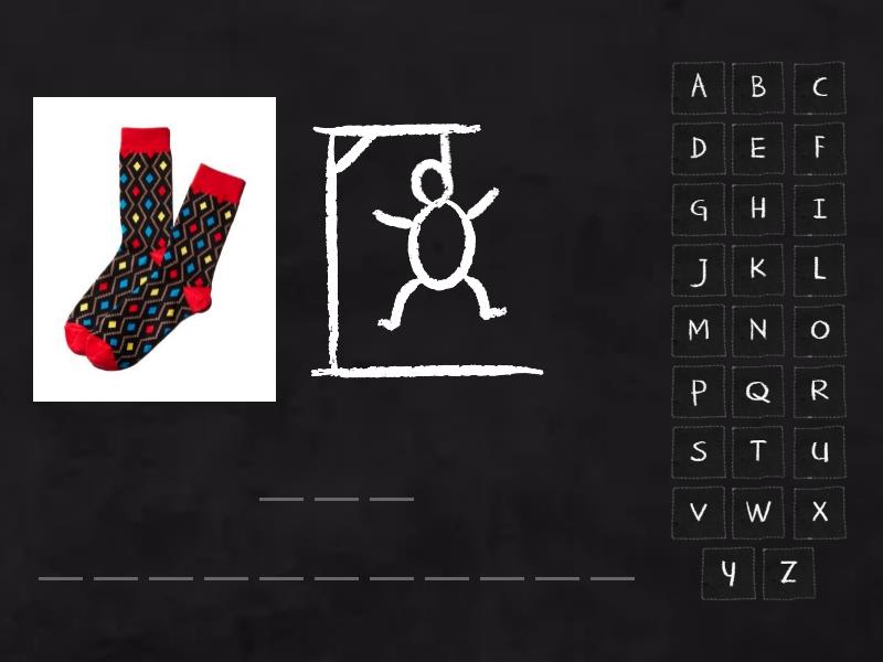 Les vetements - Hangman