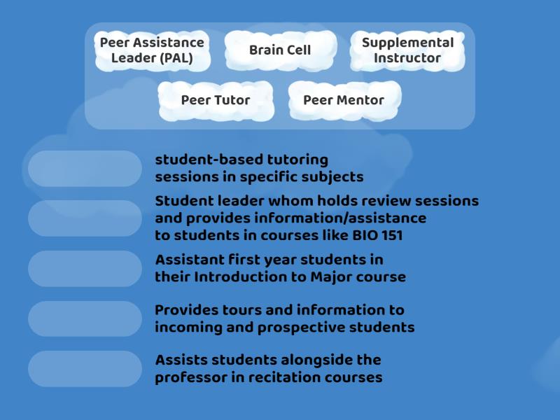 Matching student leadership roles - Match up