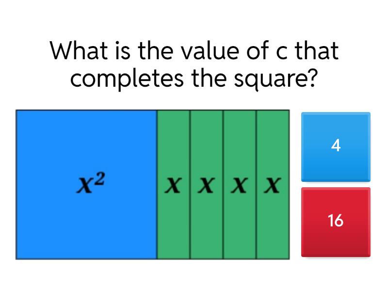 Completing the square - Quiz