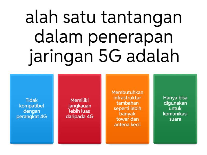 Pertanyaan Kuis Konsep 5G di Indonesia - Quiz