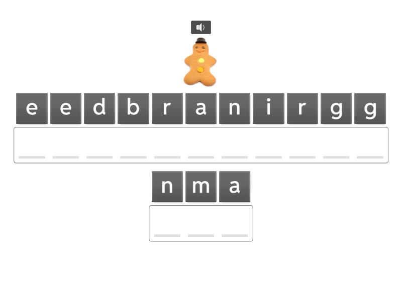 CONNECT PLUS 2 THE STORY : The Gingerbread Man (SPELLING TEST) - Anagram