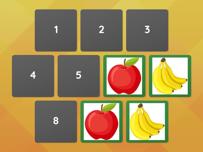 Fruits Matching Game - Matching pairs