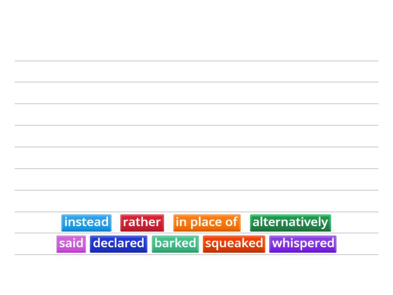 Synonyms - word choice - Word magnets