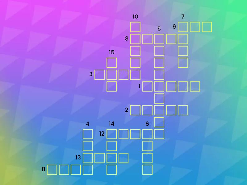 AS1 unit 5 Verbs - Crossword