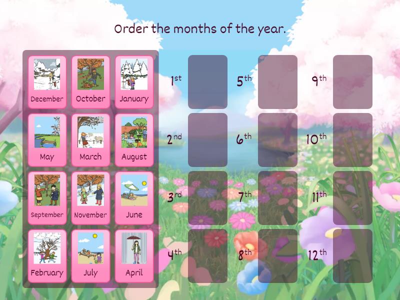 Go Getter 1 Unit 6.5 Months - Rank order