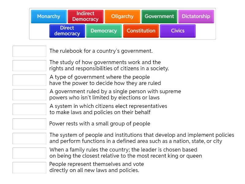 8th Grade Unit 1 Vocabulary - Match up