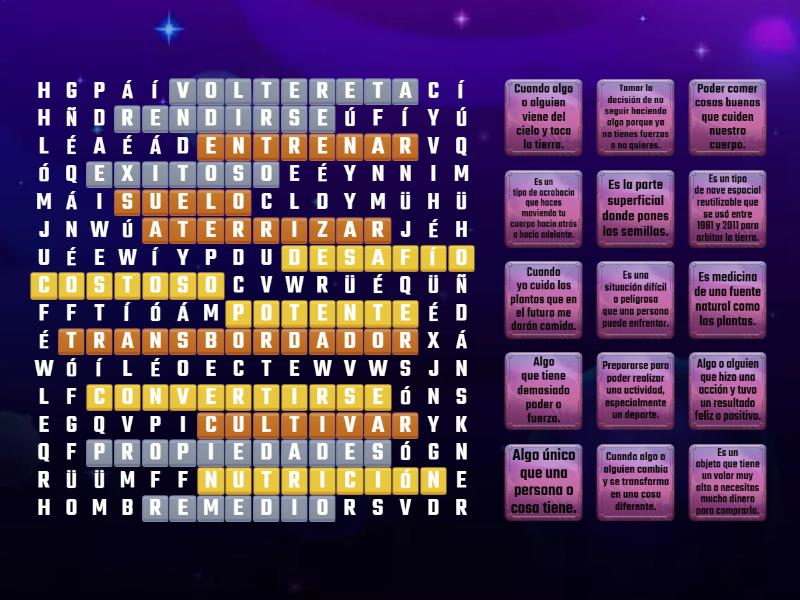 Palabras de la Semana 9 (Q3W9) - Sopa de Letras - Wordsearch
