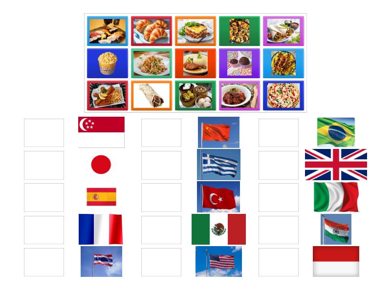 Cuisine Around the World - Match up
