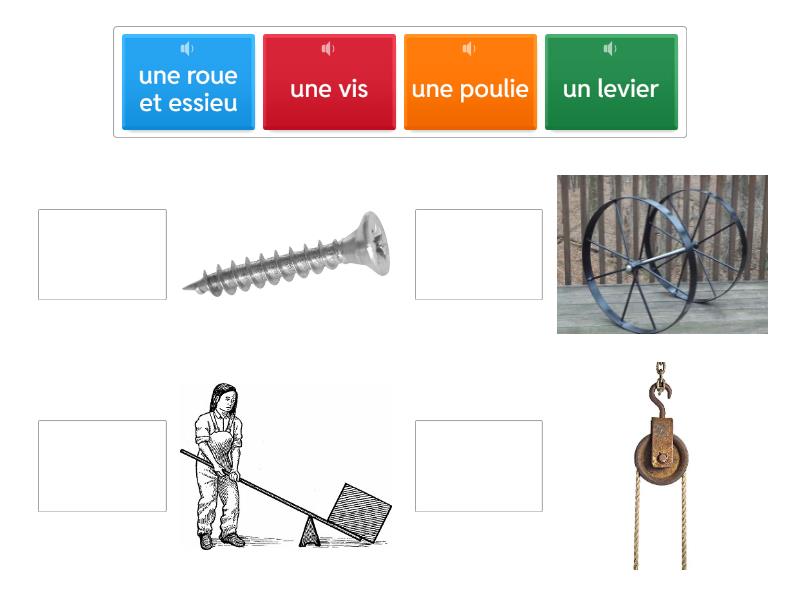 Les machines simples (mini) - Match up