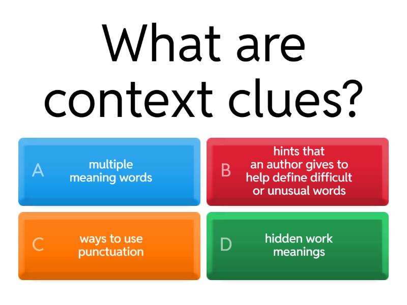 CONTEXT CLUES - Quiz
