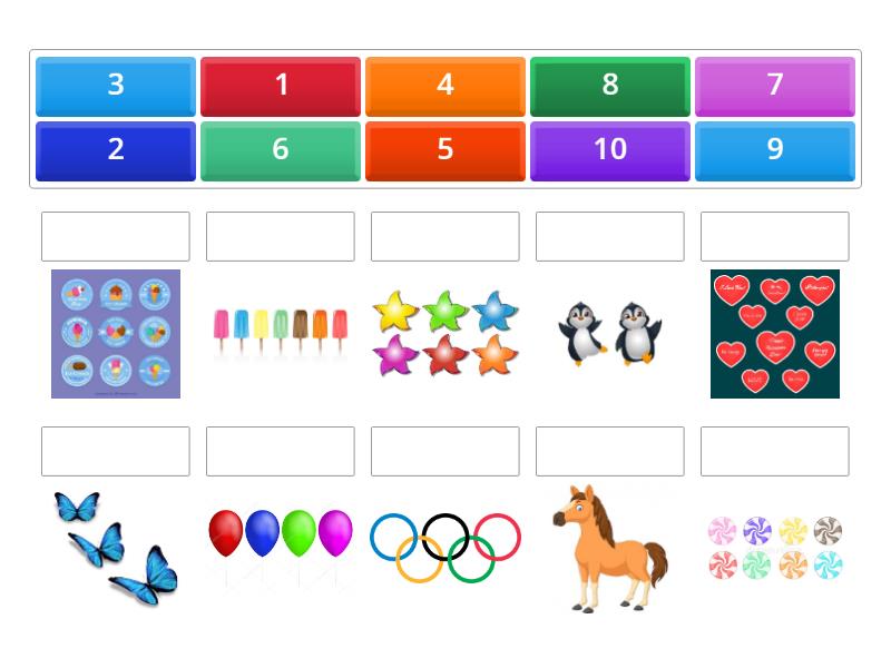 Los números - Match up