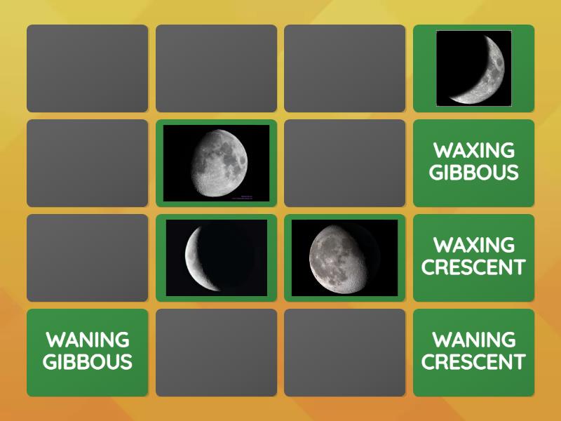 THE 8 PHASES OF THE MOON - Matching pairs