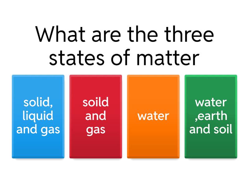 Solids, liquids and gases - Quiz