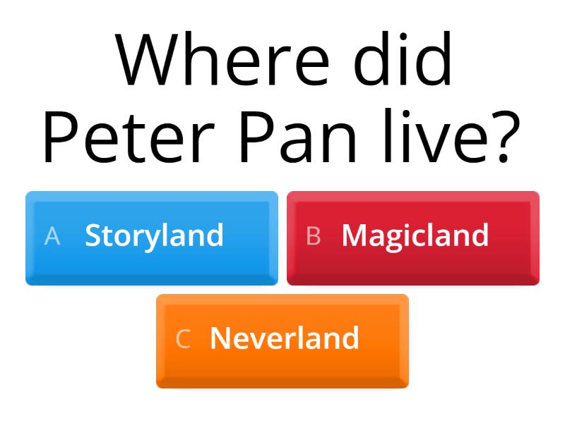 Peter Pan quiz - Questionário