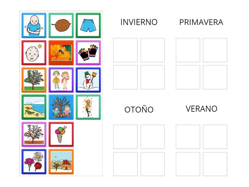 LAS ESTACIONES DEL AÑO - Group sort