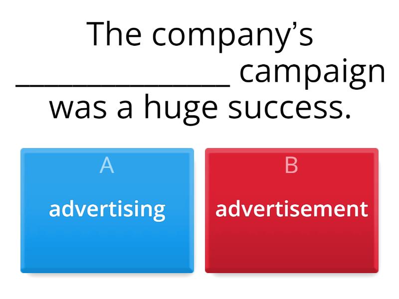 advertisement / advertising - Quiz