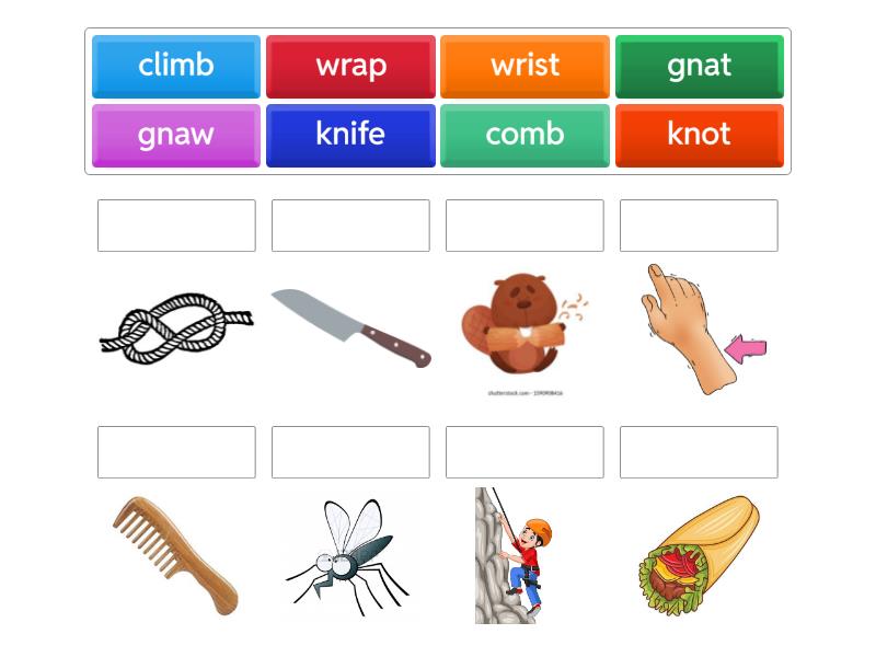silent letters - Match up