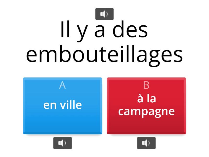 Ville ou Campagne - Quiz