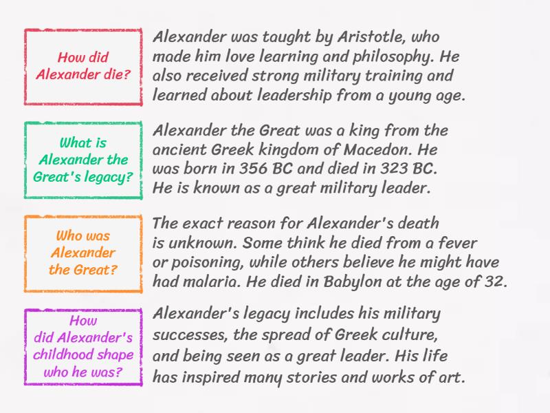 Session 5: Alexander the great - Match up