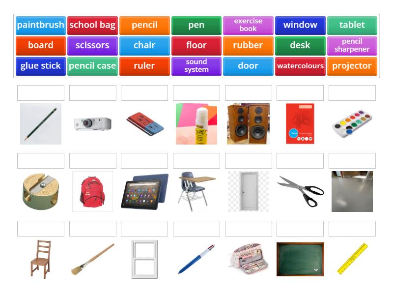Classroom objects - Match up