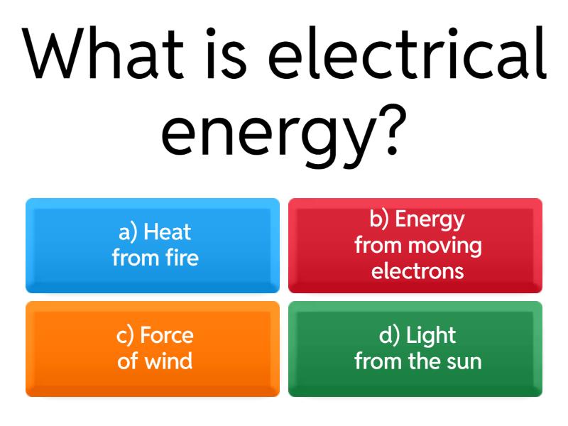Electrical Energy - Quiz