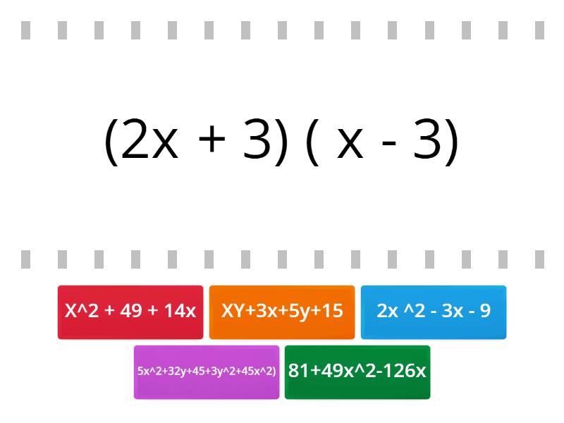multiplication of polynomials - Find the match