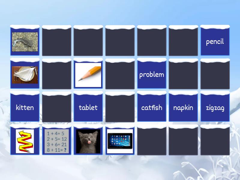 2 Syllable VCCV Match Up - Matching pairs