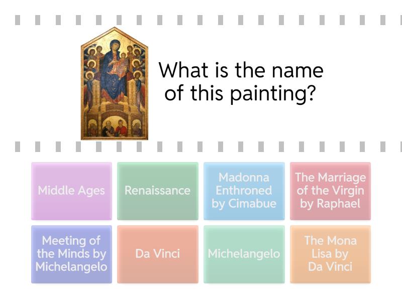 Medieval vs Renaissance Art - Find the match