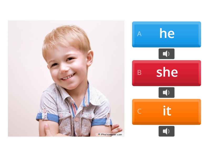 Pronouns - I, you, we, they, he, she, it - Kuis