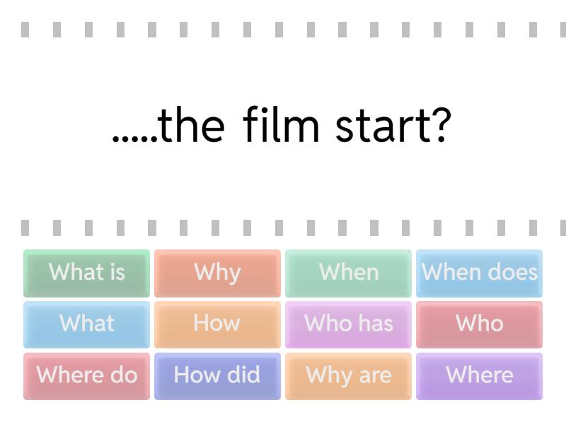ESOL Wh - questions - Find the match