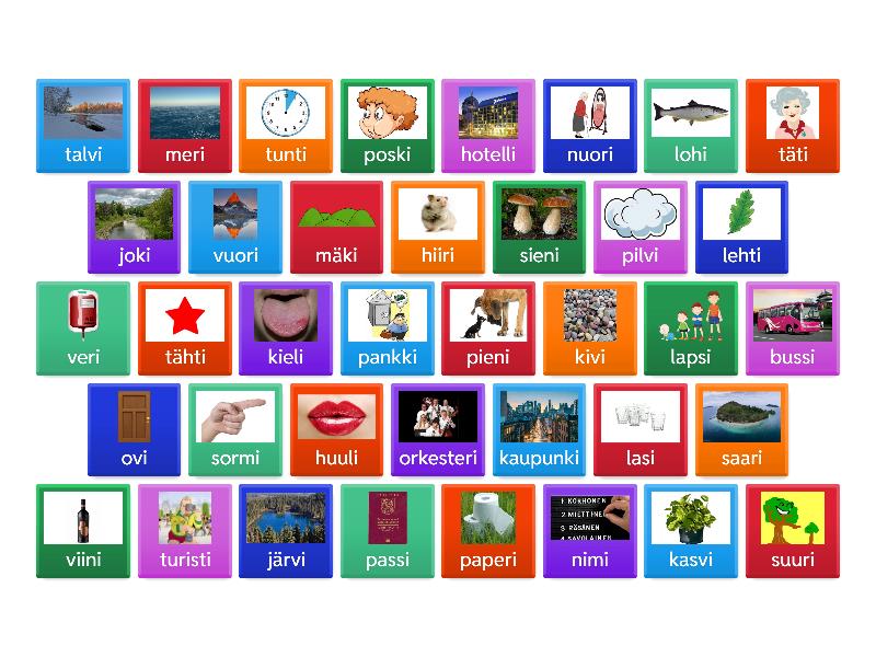 T-monikko sanatyypit i-i ja i-e - Flip tiles